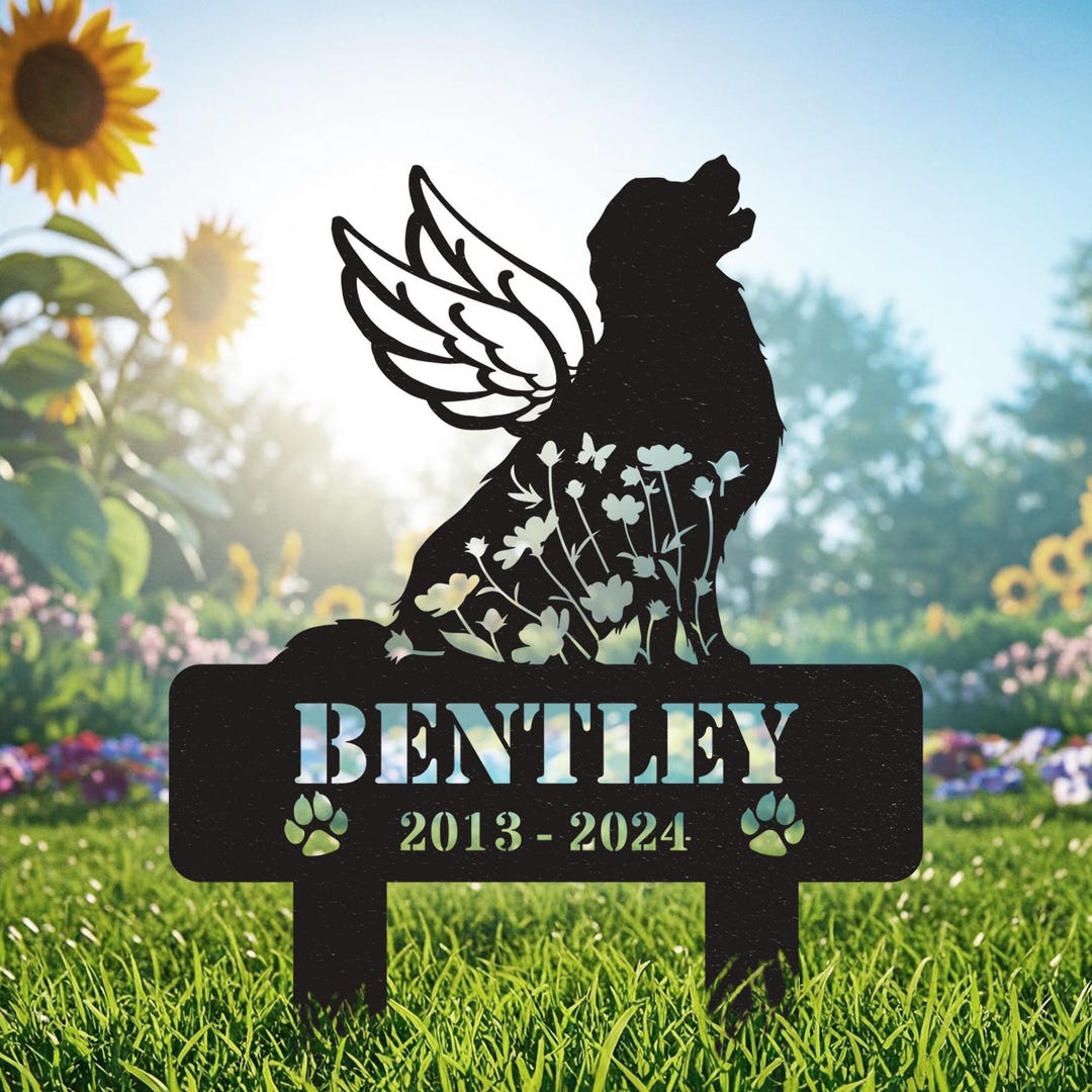 Personalized Dog Memorial Sign, Pet Grave Marker, Angel Dog Grave ...