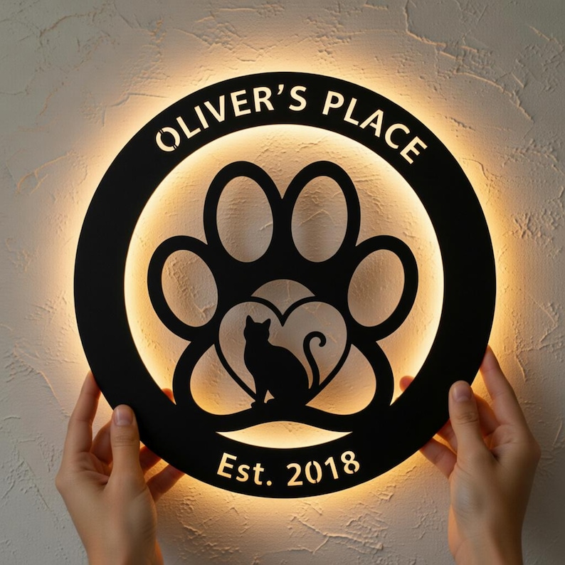 Customizable Any Shape Metal Sign With LED Light, Design Your Own Metal ...
