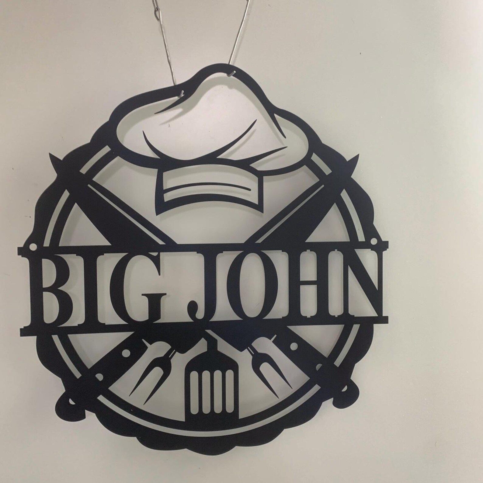 Personalized Chef Logo Metal Wall Art, Custom Master Chef Metal Name ...