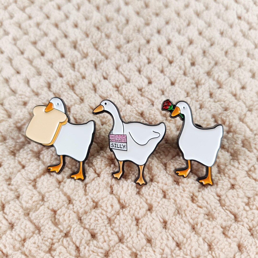 Sassy Goose Enamel Pin Charming Gooselet Pin Badge / Bag Pin / Scarf ...