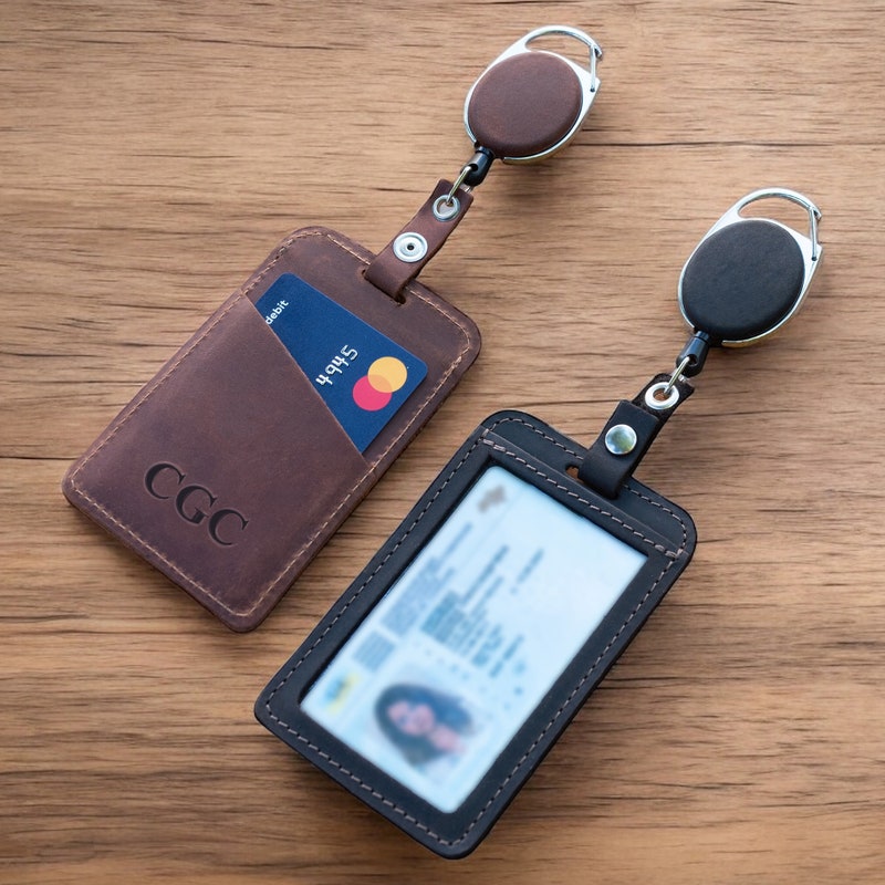 Leather Card Holder With Strap - Etsy