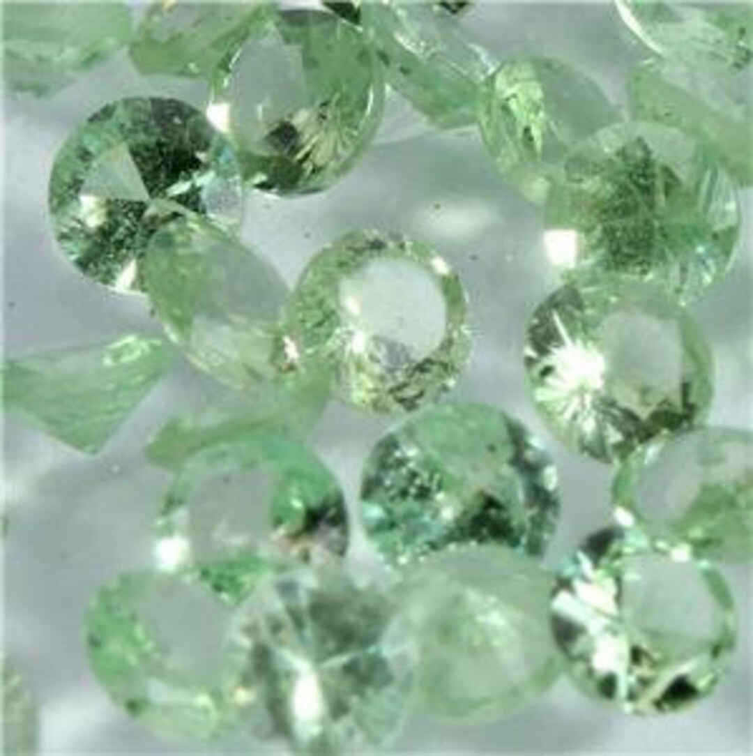 One Pale Mint Green Tsavorite Garnet 2.50 Mm Diamond Cut Round Average ...