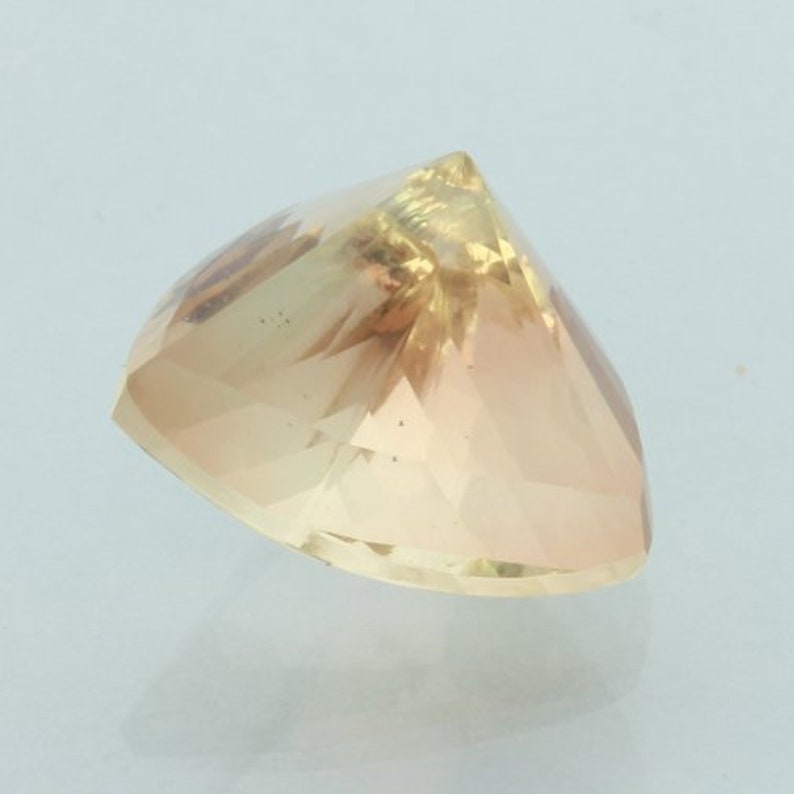 Sunstone Peach Precision Faceted Fancy Triple Face Trillion - Etsy