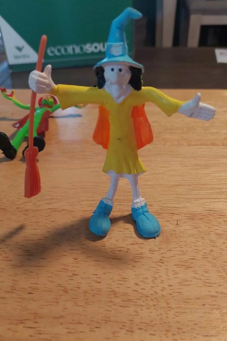 Vampire and Witch with Broom Vintage Bendy Toys gumby Style - Etsy