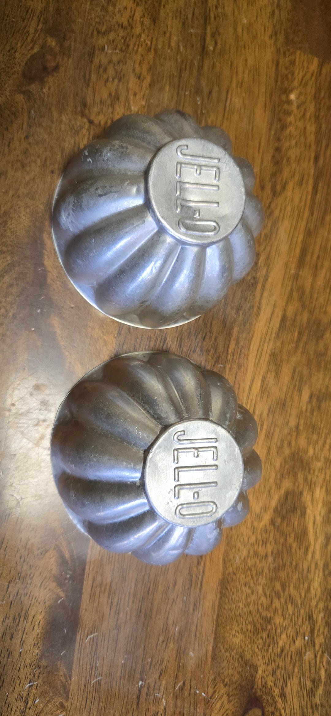 Vtg Jell-o Molds Small Aluminum, Fluted, Scalloped Shaped Baking Tart ...