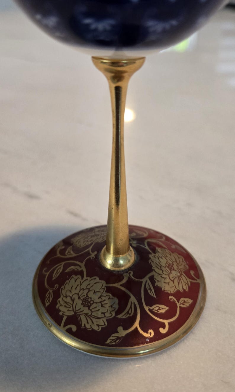 Vintage Japanese Arita-yaki Porcelain Katani Wine Glass or Goblet 5.75 ...