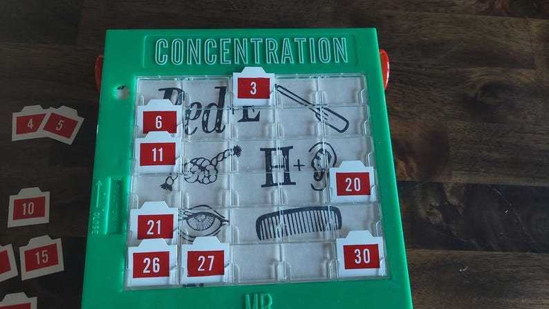 Vintage 1960's Concentration TV Board Game (complete) - Etsy