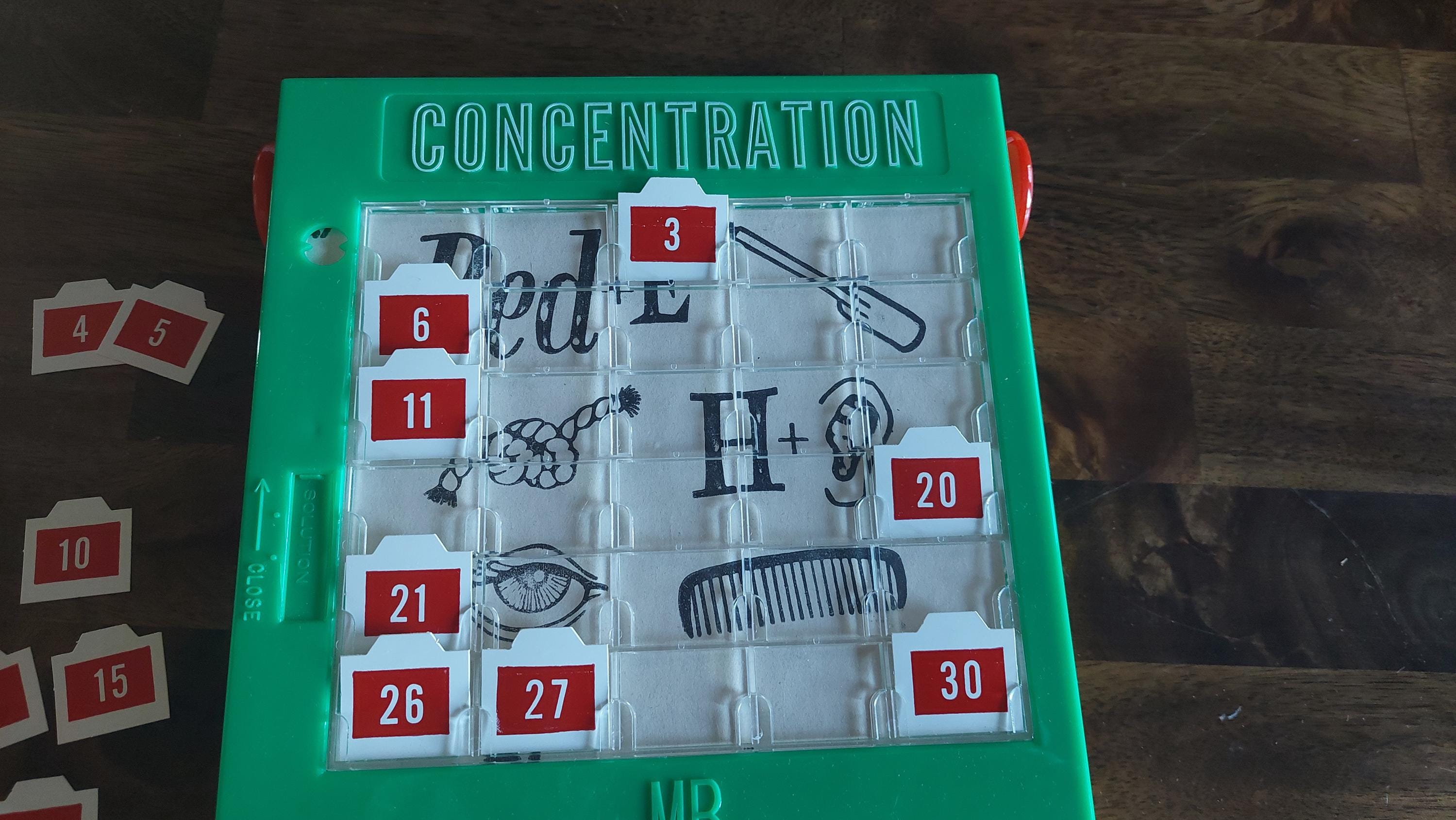 Vintage 1960's Concentration TV Board Game (complete) - Etsy