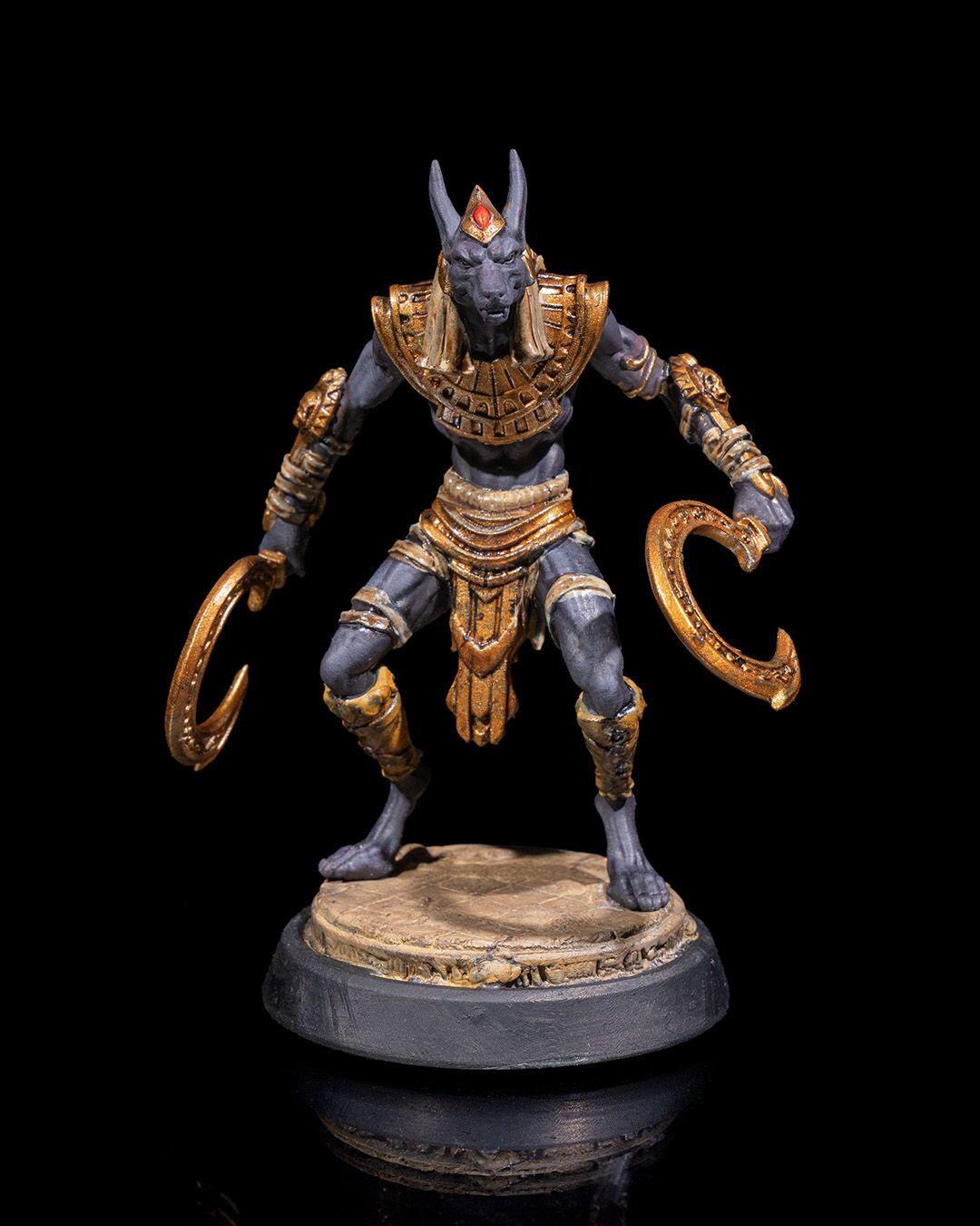 Jackal Warrior Enemy Warrior Desert Warrior Spearman Resin Miniature ...