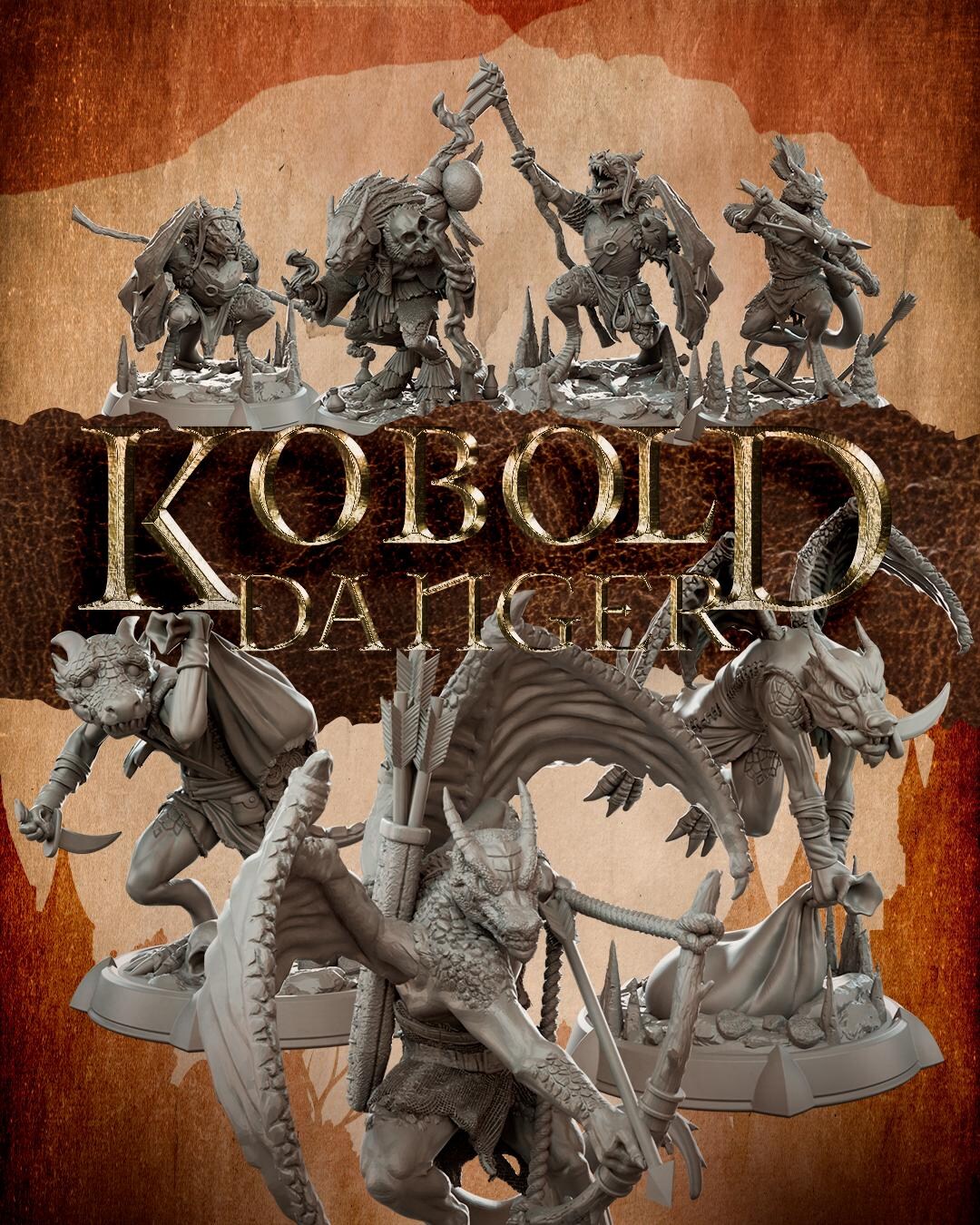 Kobold Army Bundle Drakes Kobolds Resin Miniatures for RPG Tabletop ...