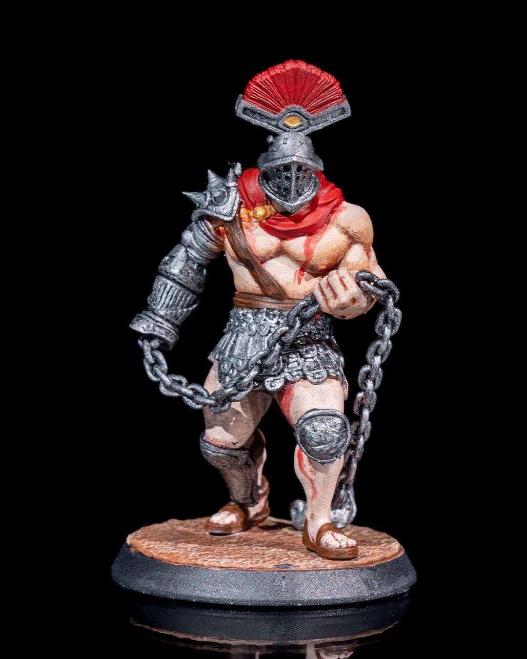 Human Gladiator Murmillo Miniature for RPG Tabletop Games by Mythic ...