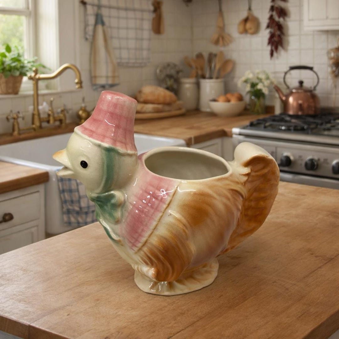 Vintage Chicken Creamer Jug - Etsy