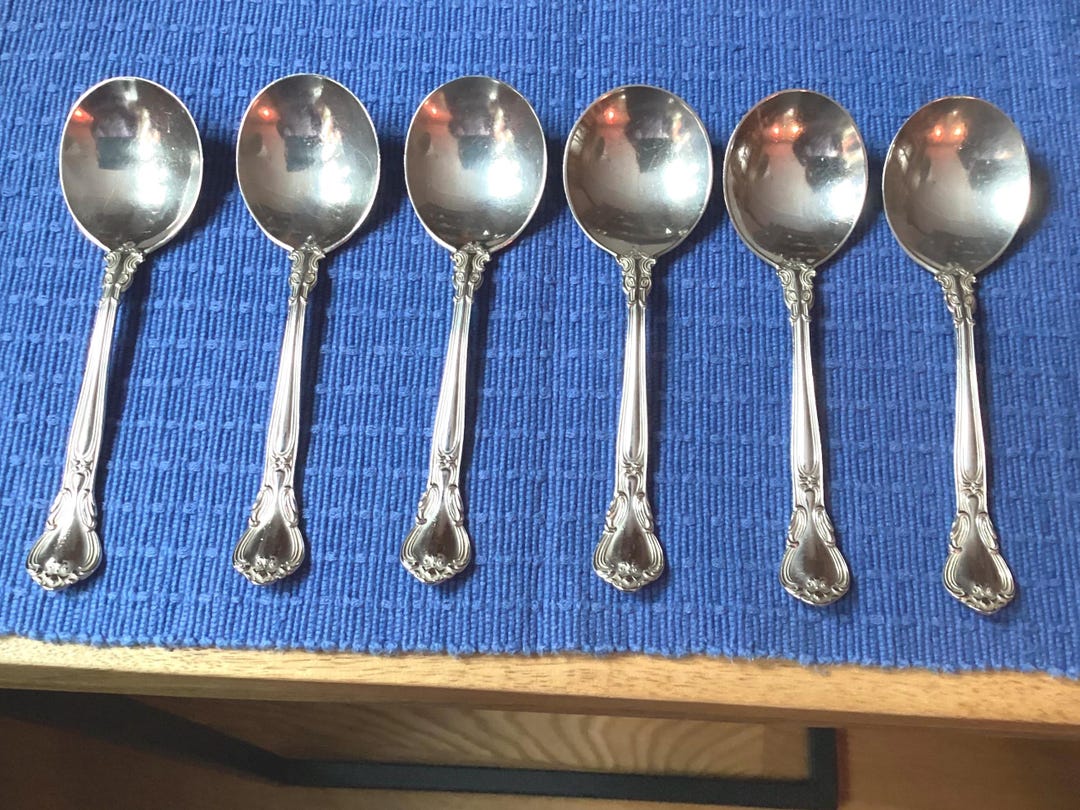 Birks Sterling Silver Chantilly Soup Spoons - Etsy Canada