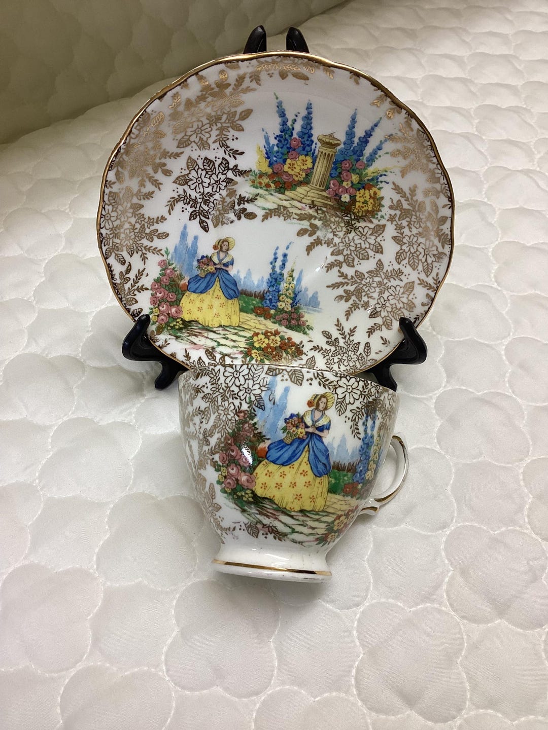 Colclough Crinoline Lady Cup and Saucer - Etsy