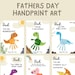 Father’s Day Handprint Printable, Dinosaur Handprint Art, Printable ...