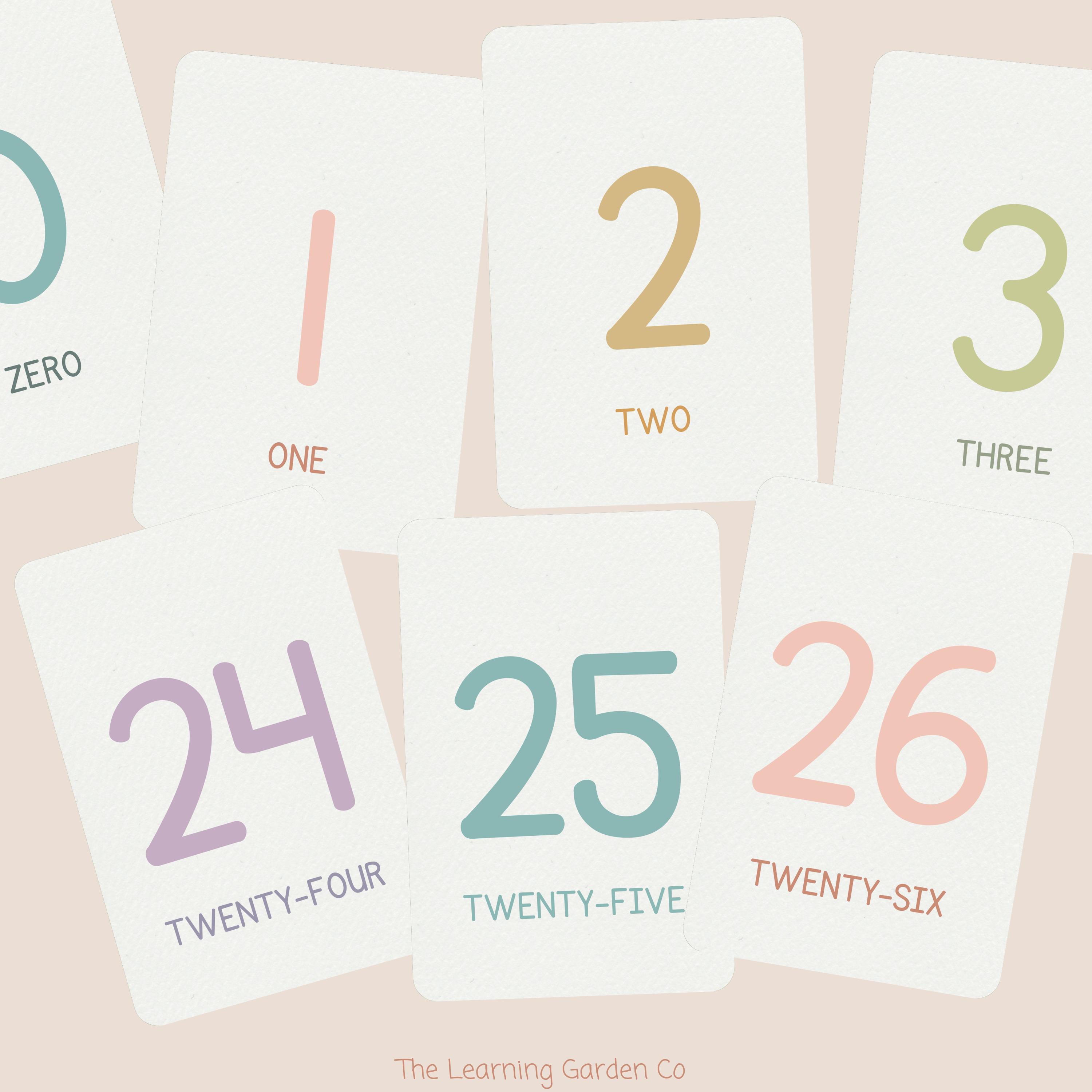 Number Flashcards, 0-30 Number Cards, Numeral Recognition, Numeral ...