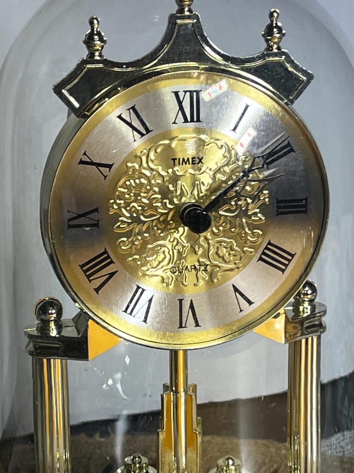 Vintage Timex Anniversary Mantle Clock With Globe and Westminster ...