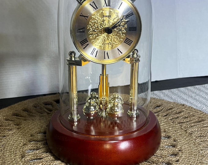 Vintage Timex Anniversary Mantle Clock With Globe and Westminster ...