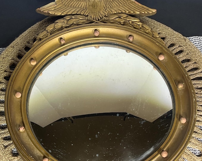 Antique 19th Century American Federalist Eagle Gilt Wood Bulls Eye ...