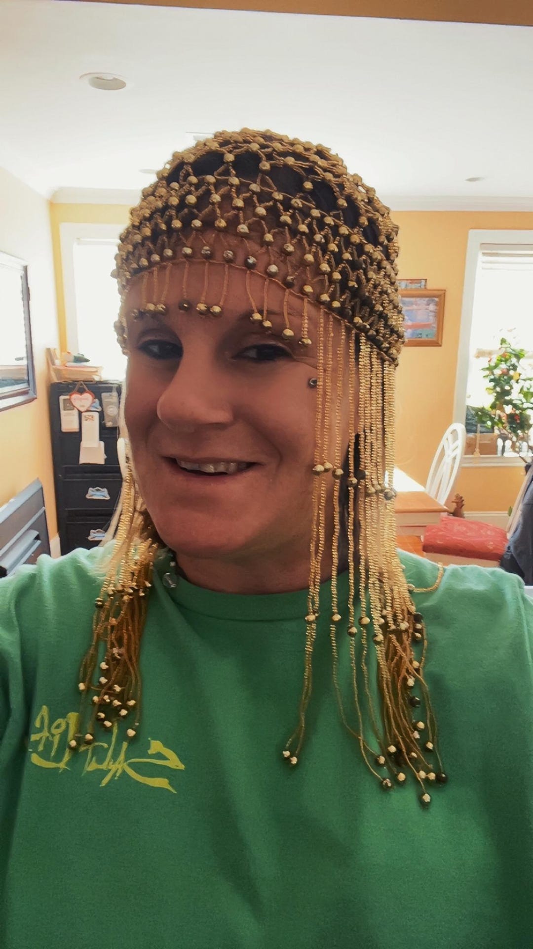 Art Deco 1920s Gold Beaded Flapper Cap, 1920s Beaded Cap Headpiece ...