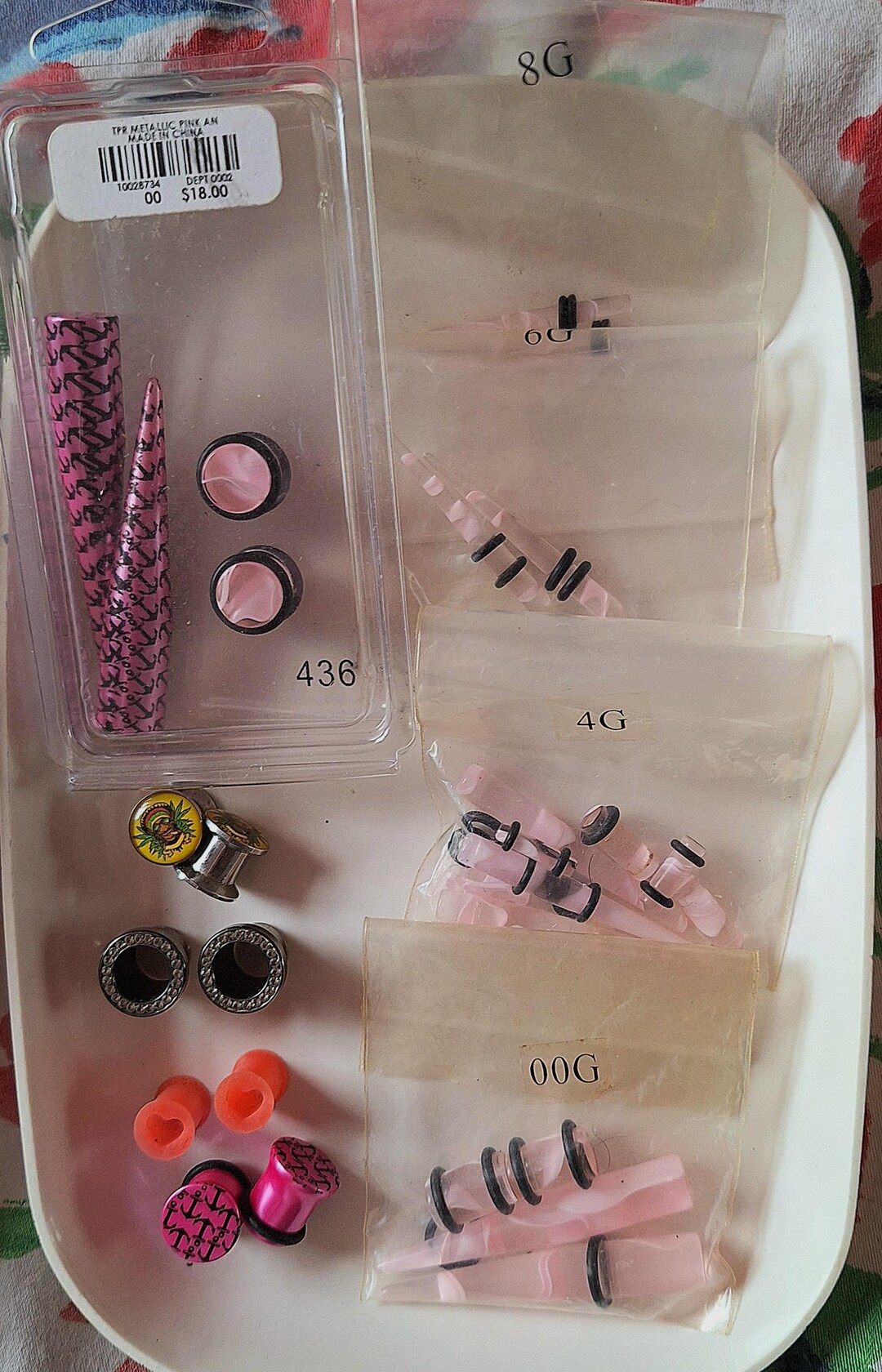 Ear Spacers, Ear Stretchers, Lobe Spacers, Pink Stretchers, Earrings - Etsy