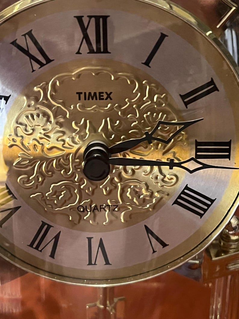 Vintage Timex Anniversary Mantle Clock With Globe and Westminster ...