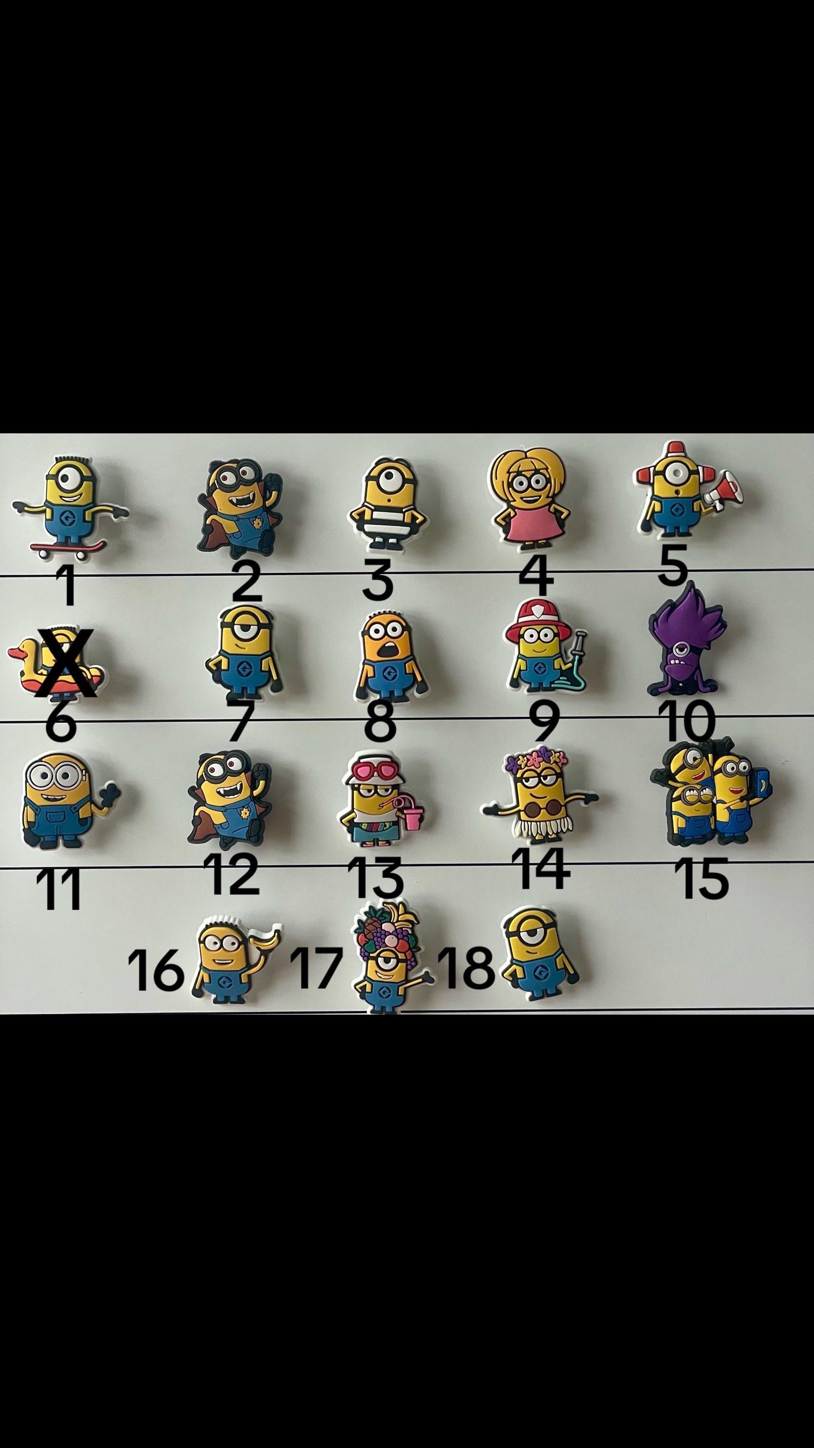 Cute Cartoon Minions Despicable Me. Croc Style Shoe Charms for PVC ...