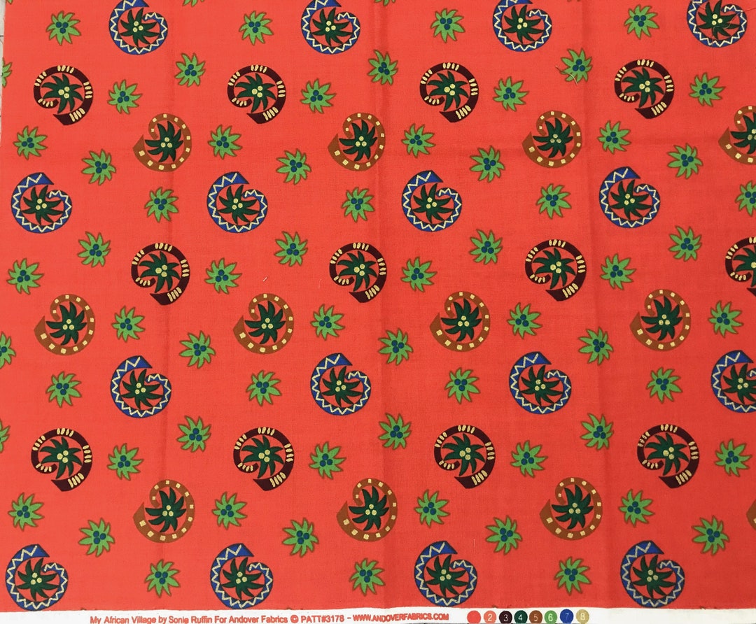 Fat Quarter My African Village Sonie Ruffin Andover Fabrics Patt # 3178 ...