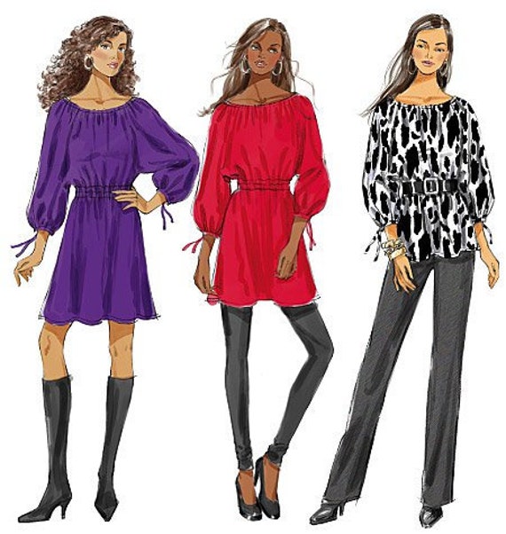 Butterick B5527 the Cut Line Dress to Top Options Loose | Etsy