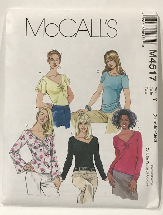 McCall's M4517 Sewing Pattern Size Y Xsm-Sml-Med | Etsy
