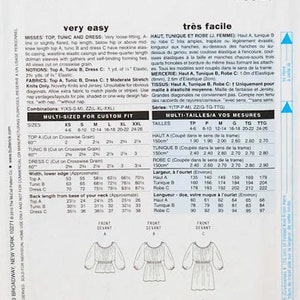 Butterick B5527 the Cut Line Dress to Top Options Loose Fitting Pull ...