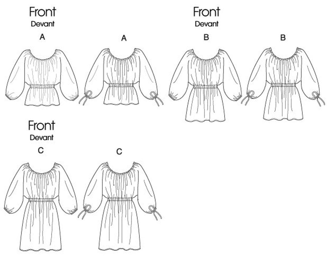 Butterick B5527 the Cut Line Dress to Top Options Loose Fitting Pull ...