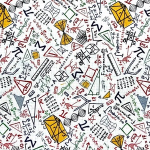 By the HALF Yard Number Equations Mathematics Geometry Symbols ...