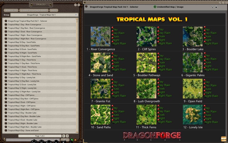 Tropical Map Pack Vol 1 - Etsy