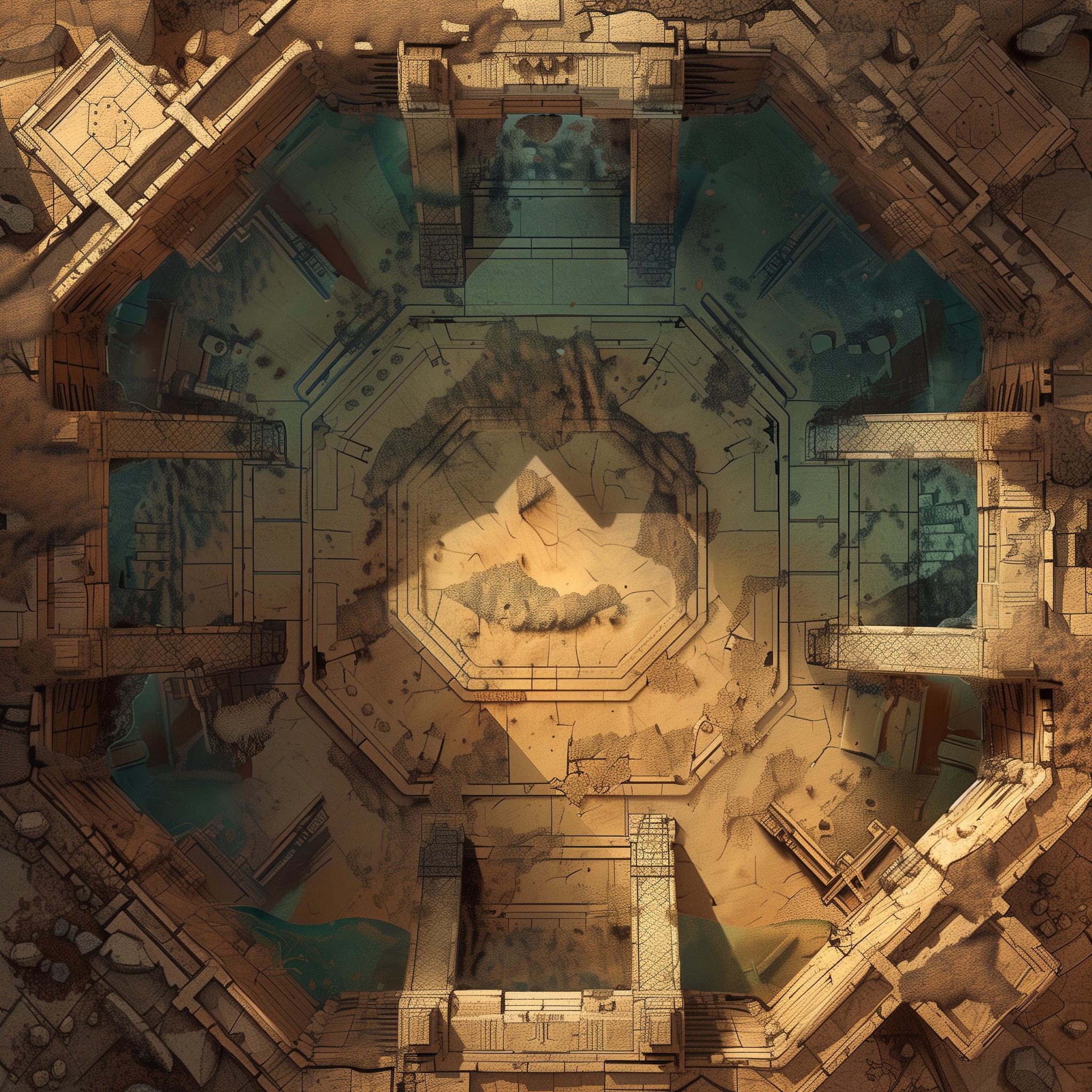 50 RPG Desert Ruins Battlemaps - Etsy