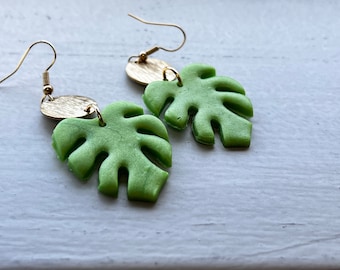 Monstera Leaf Earrings - Etsy