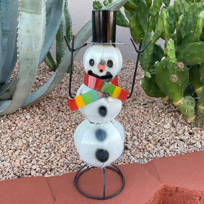 Metal Snowman - Etsy