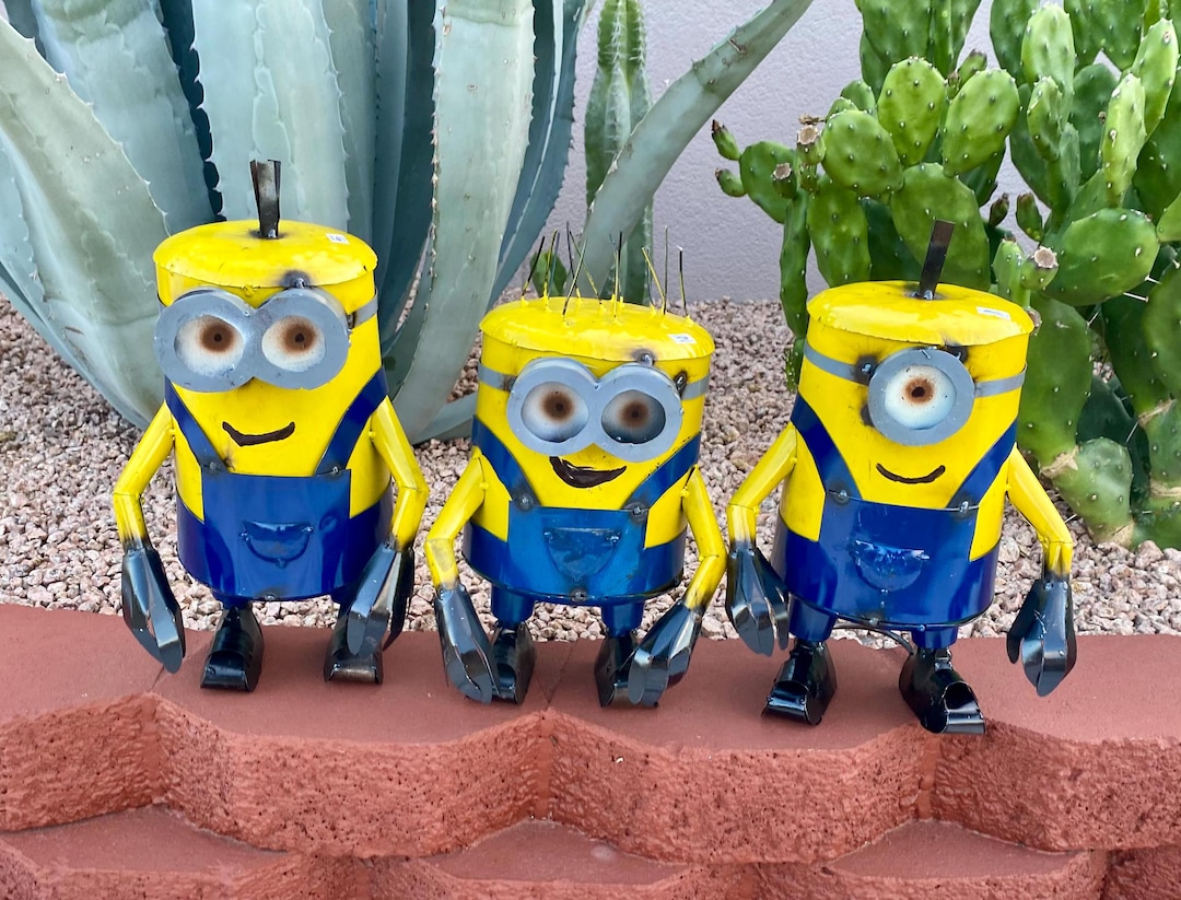 Handmade Metal Minion Kevin Bob and Stuart Despicable Me | Yard Art ...