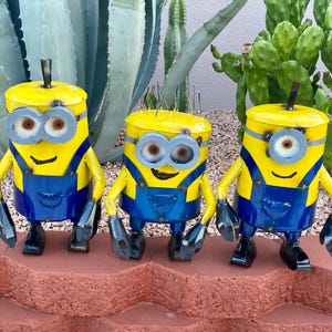Handmade Metal Minion Kevin Bob and Stuart Despicable Me | Yard Art ...