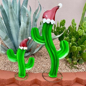 Handmade Metal Grinch Cactus | Christmas Yard Art Garden Decor ...