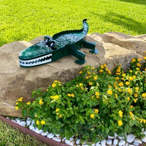Large Handmade Metal Crocodile Alligator | Yard Art Garden Decor ...