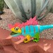 Handmade Metal Multicolor Iguana Lizard Colorful Gecko | Farmhouse Yard ...