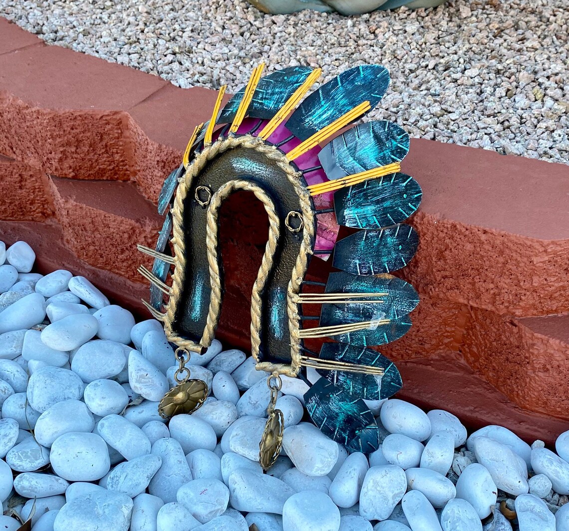Metal Tribal Chief Headdress Sign Native Yard Art Garden Decoration - Etsy
