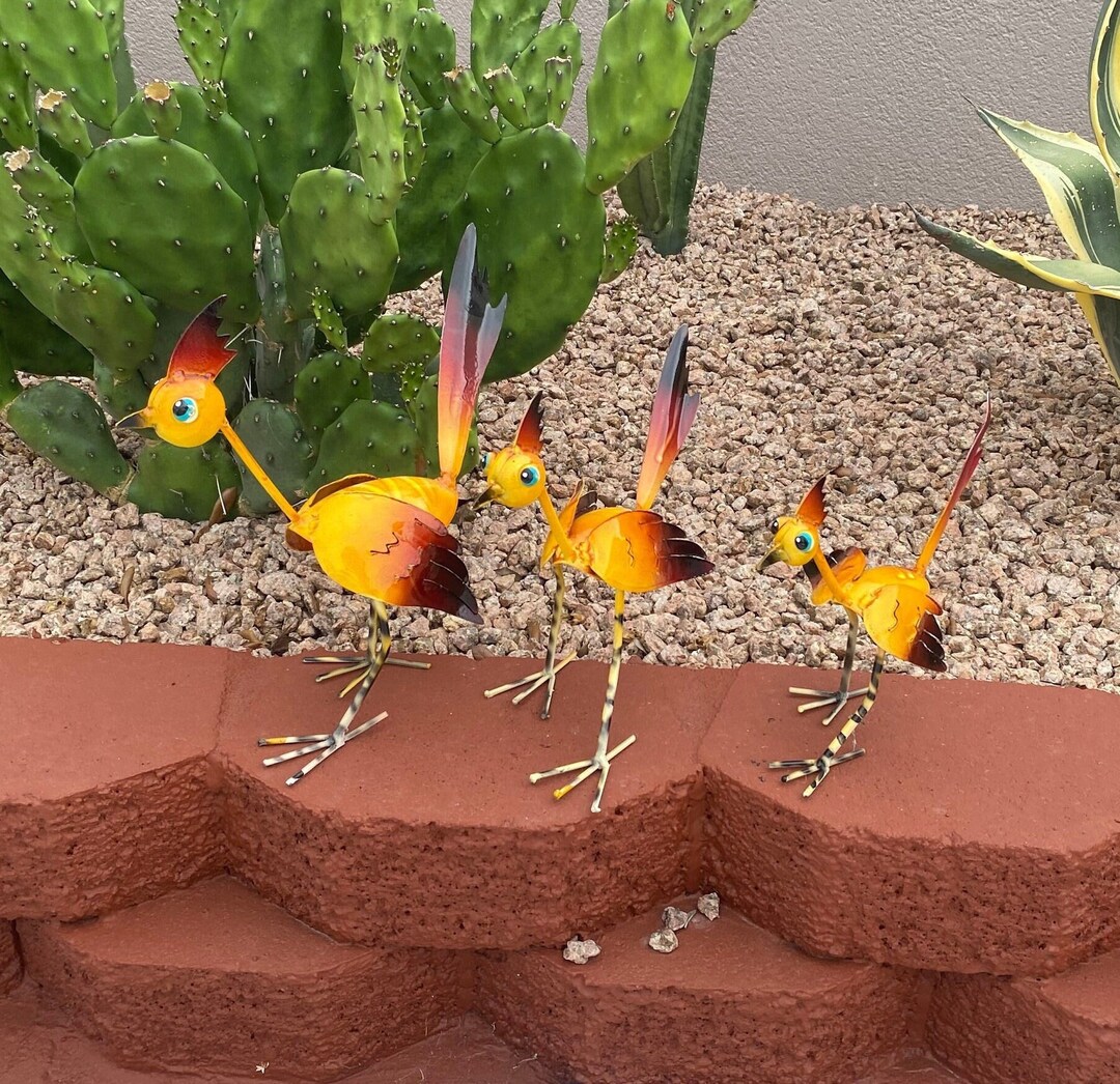 Handmade Glossy Metal Roadrunner | Yard Art Garden Decor | Artisan Made ...