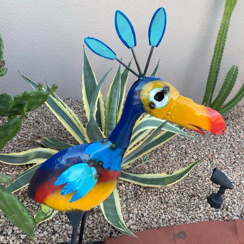 Lifesize Handmade Metal Kevin the Bird up Movie | Farmhouse Yard Art ...