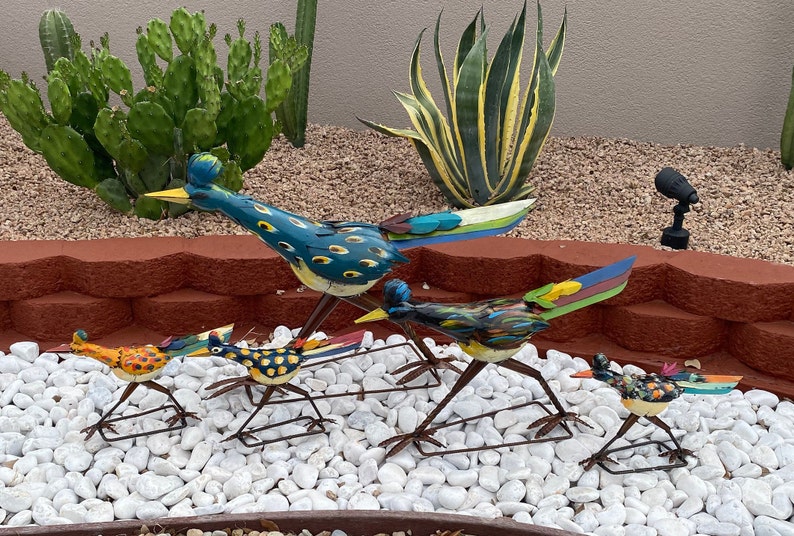 Handpainted Metal Roadrunner | Yard Art Garden Decor | Artisan Made ...