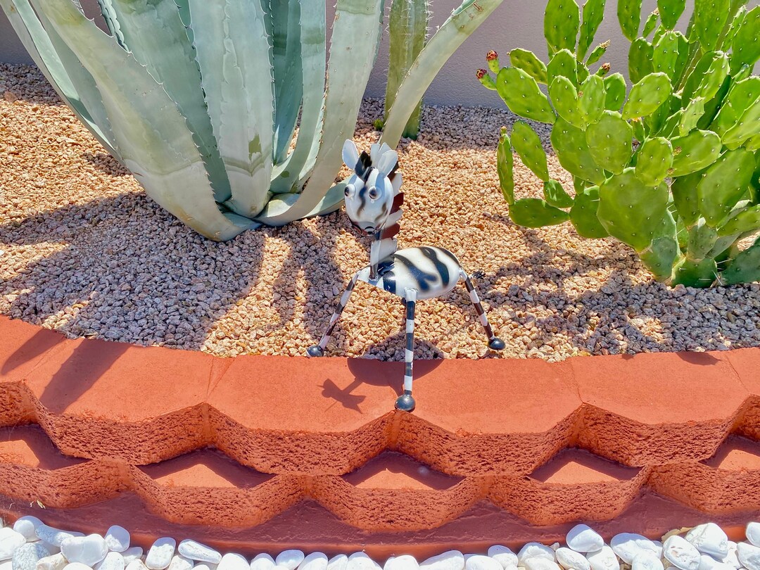 Metal Zebra Yard Art Garden Decoration - Etsy