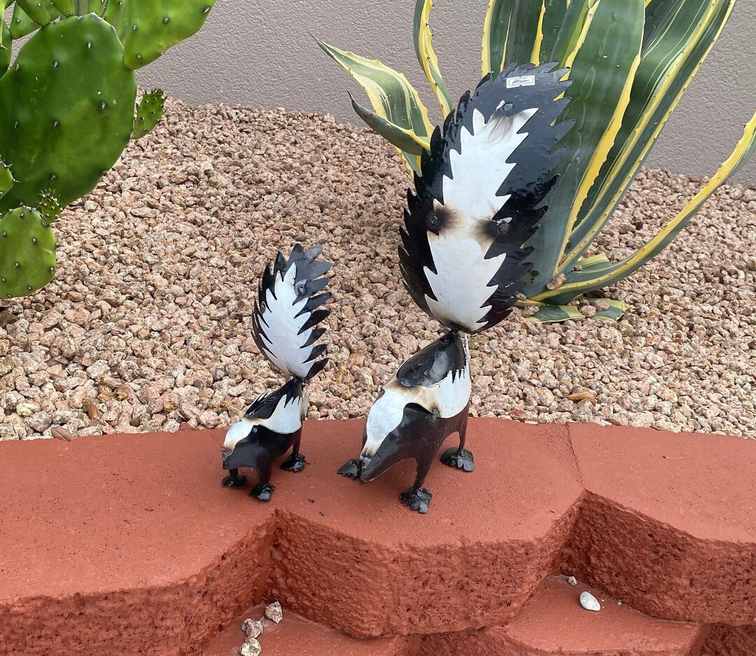 Handmade Metal Stinky Skunk | Yard Art Garden Decor | Artisan Made ...