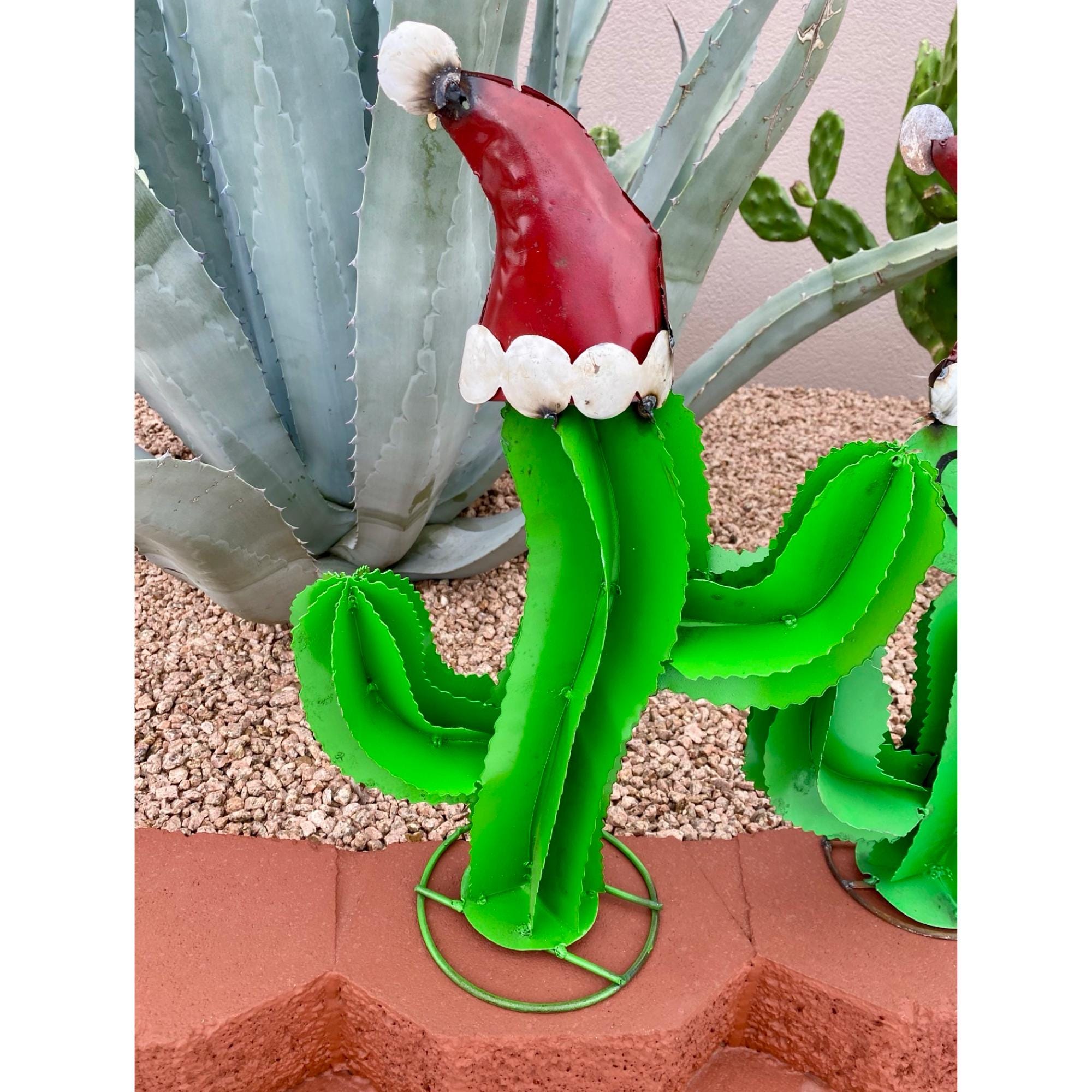 Handmade Metal Grinch Cactus | Christmas Yard Art Garden Decor ...