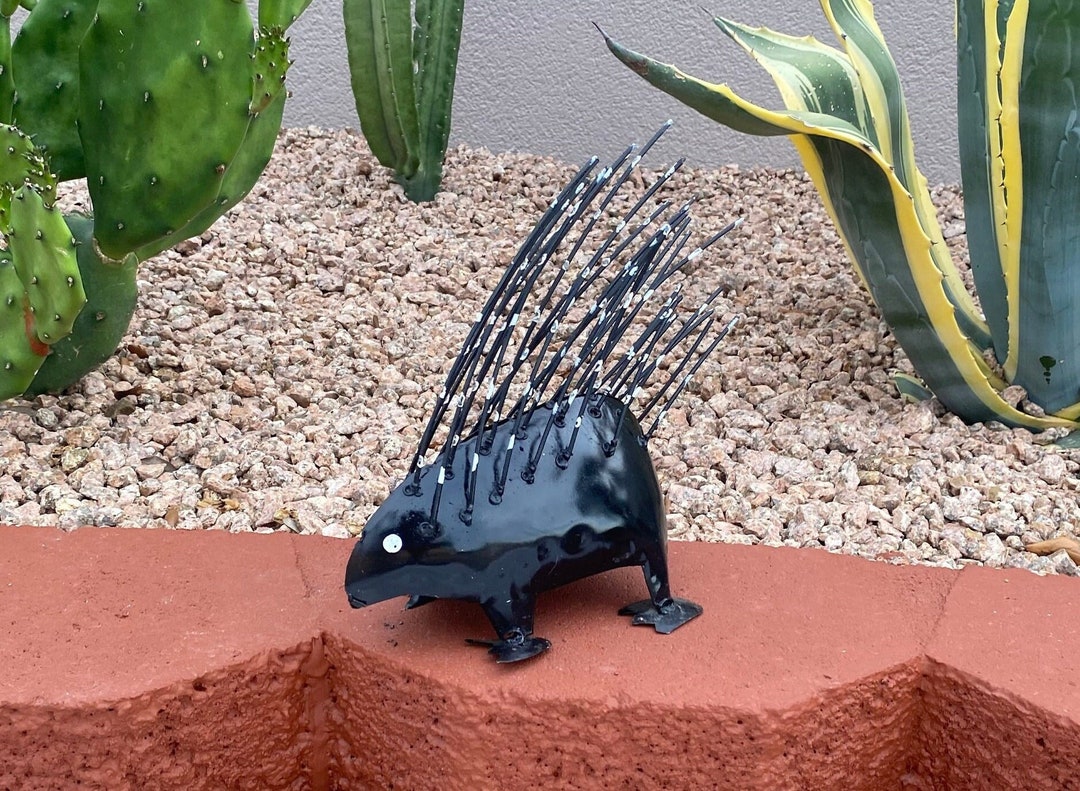 Handmade Metal Porcupine | Farmhouse Yard Art Garden Decor | Artisan ...